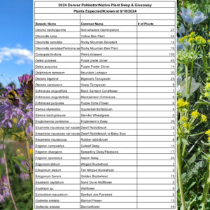 Denver Native Plant Swap 2024 - Wild Ones Front Range Chapter